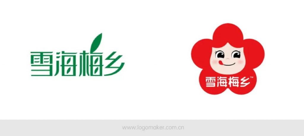 雪海梅乡新LOGO撞脸不二家Peko - LOGO设计案例 - LOGO世界